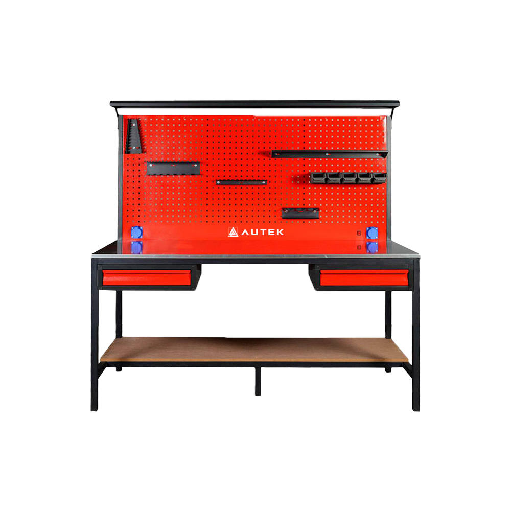 Autek Çalışma Tezgâhı 2 Çekmeceli 2m Kırmızı - Autek Hidrolik Hırdavat ...